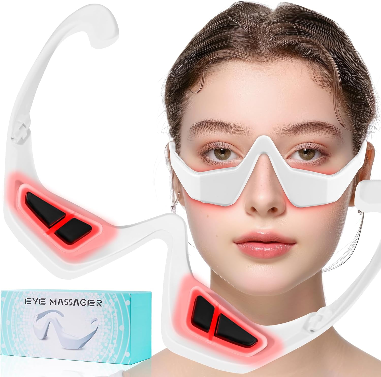 Under Eye Red Light Therapy Glasses, Red Light Therapy Device ...