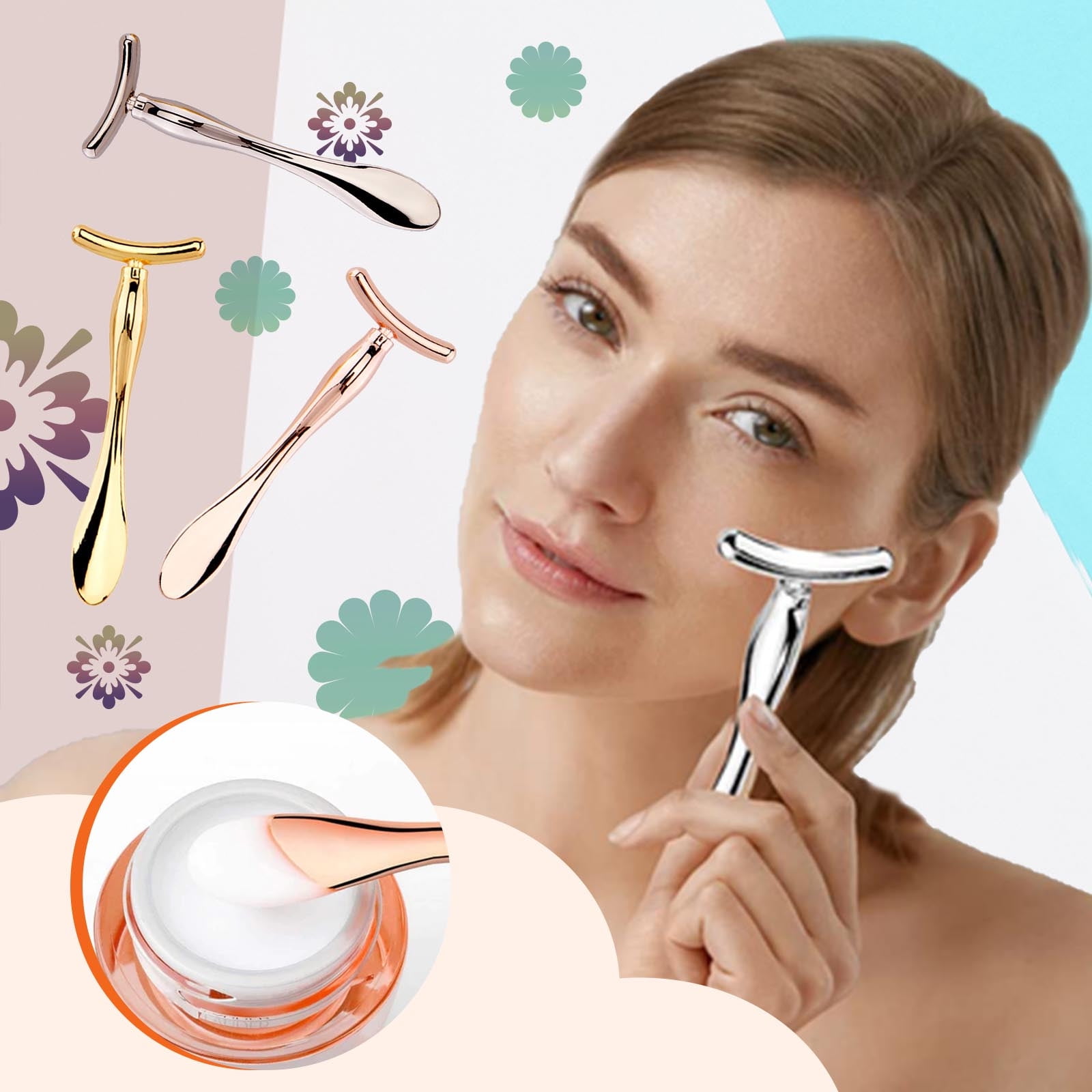 Eye Relaxing Massage Stick, Cream Scoop Tool, Ergonomic Handle ...