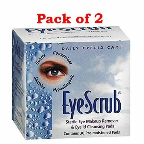 Eye Scrub Sterile Eye Makeup Remover & Eyelid Cleansing Pads, 30ct, 2 ...