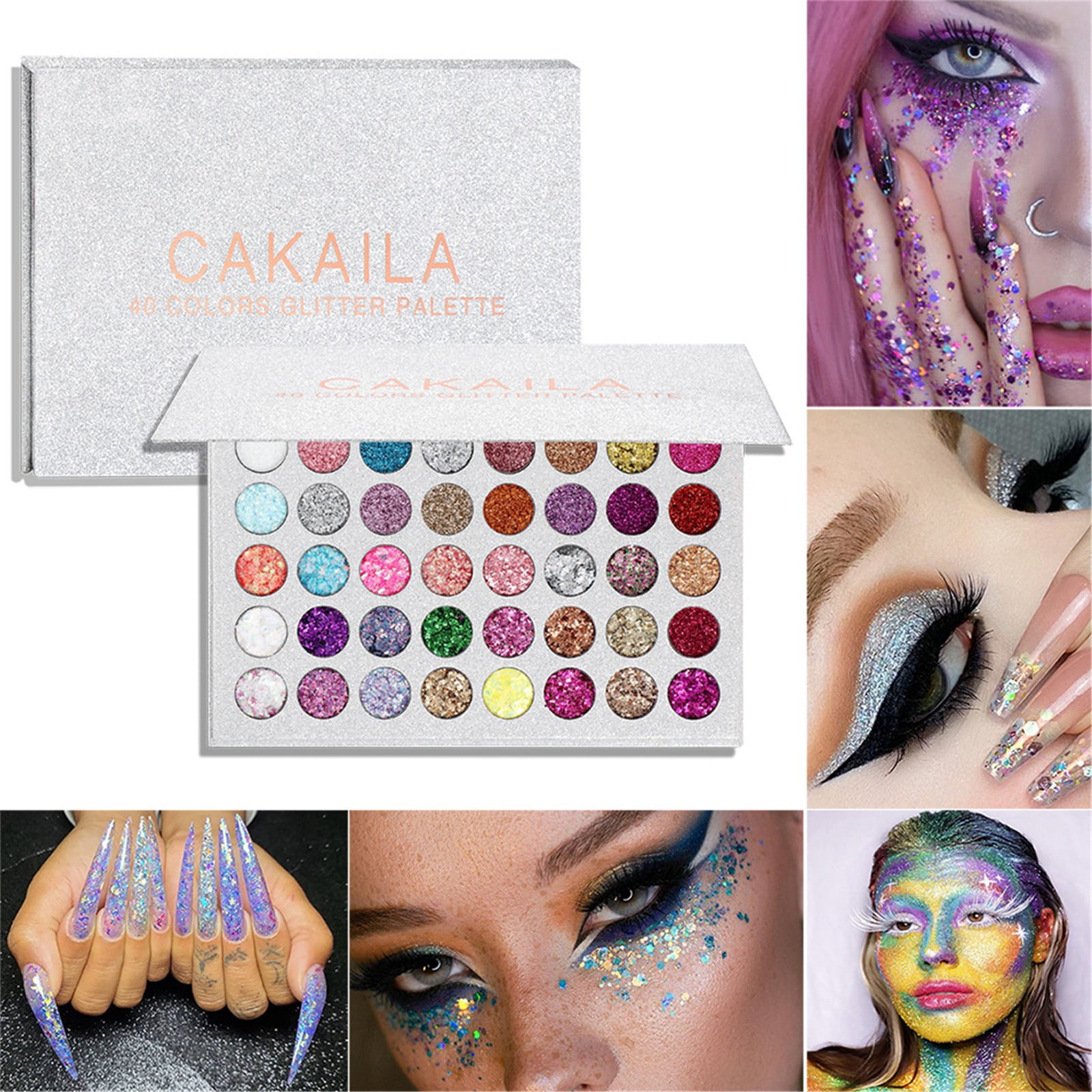 Eye Shadow 40 Colors Gold Powder Glitter Curry Diamond Glitter ...