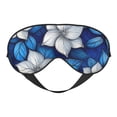 Eye Sleep Mask for Women Men - Blue White Floral Elegance Adjustable ...