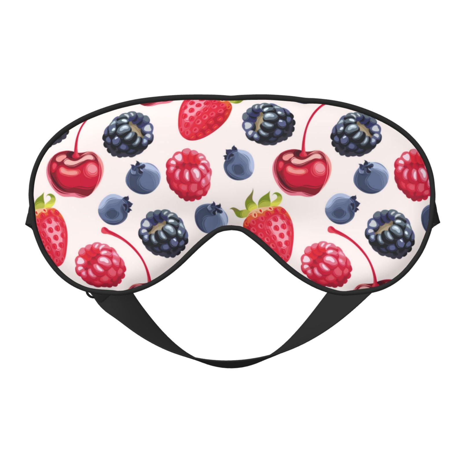 Eye Sleep Mask for Women Men - Blueberry red Print Adjustable Buckle ...