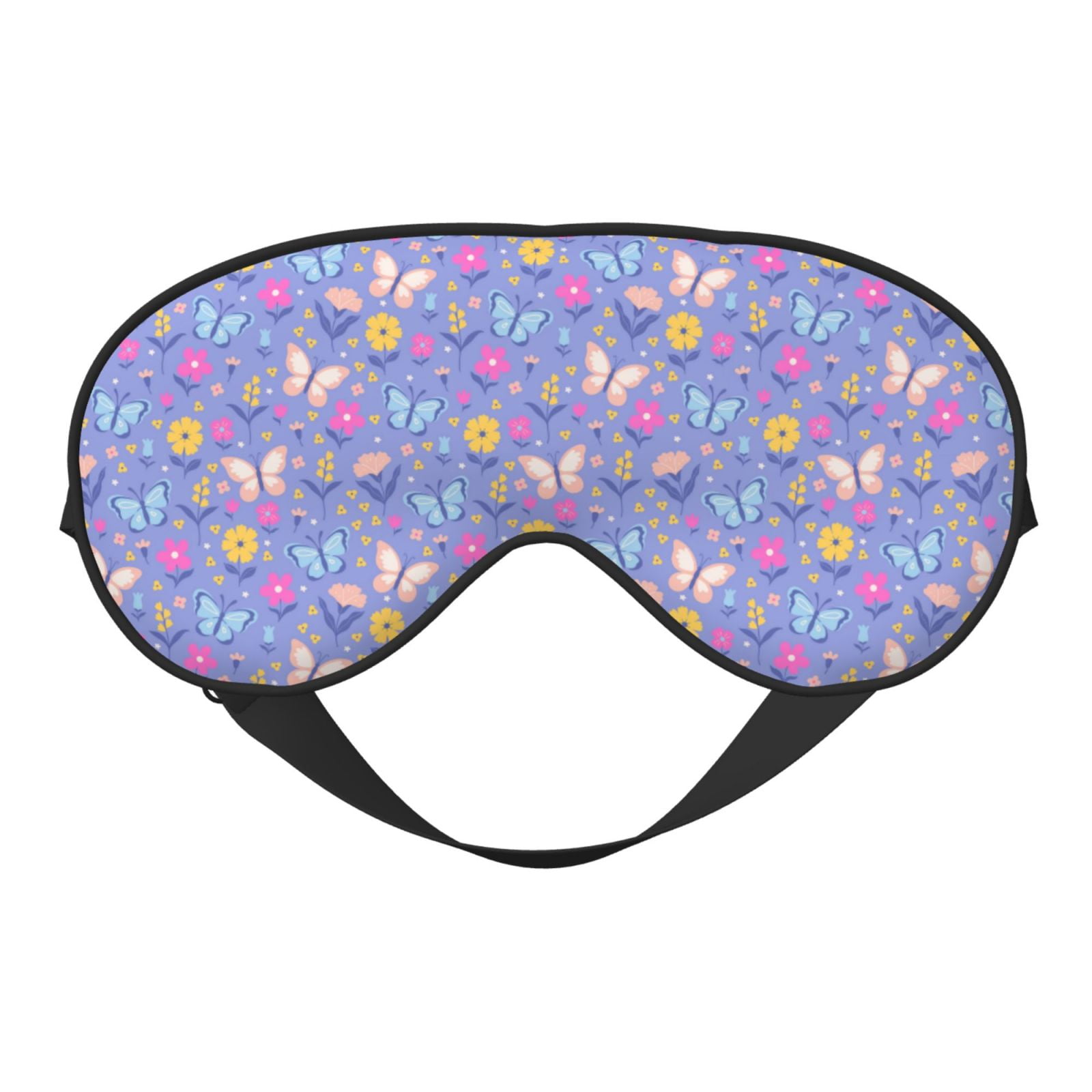 Eye Sleep Mask for Women Men - Butterflies And Flowers Adjustable ...