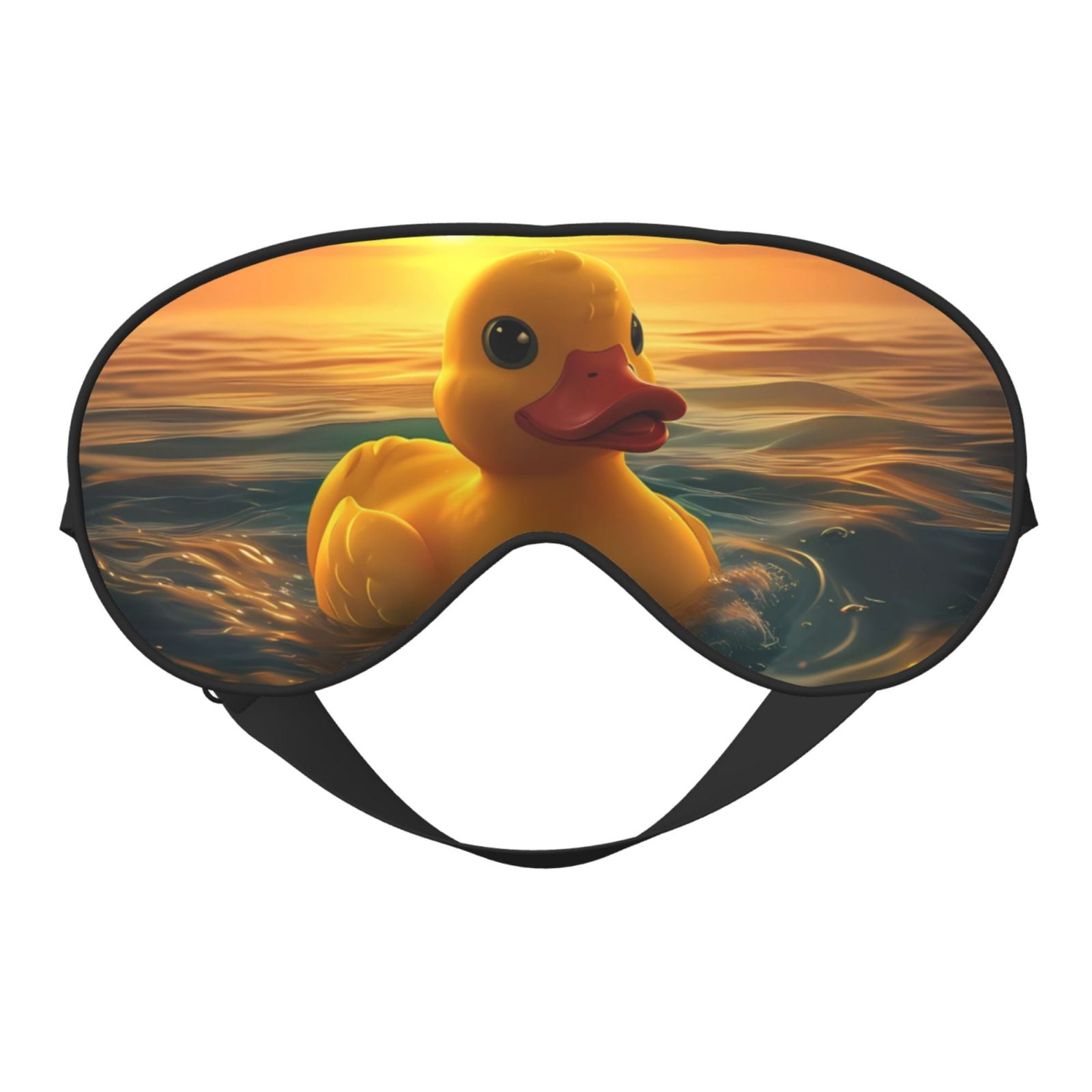 Eye Sleep Mask for Women Men - Cartoon Swimming Yellow Duck Adjustable ...