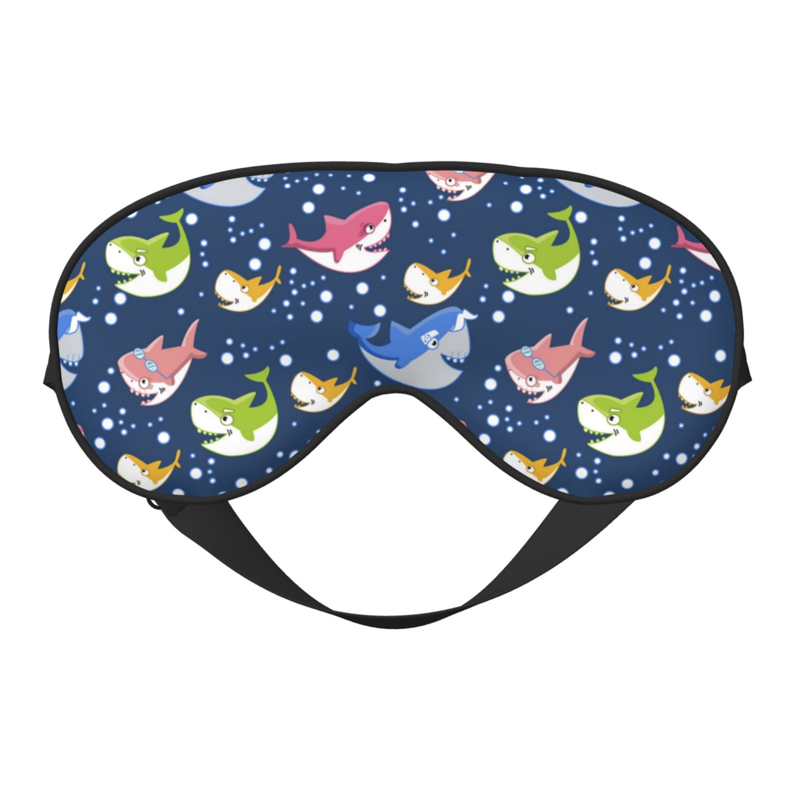 Eye Sleep Mask for Women Men - Colorful Cartoon Funny Cute Shark ...