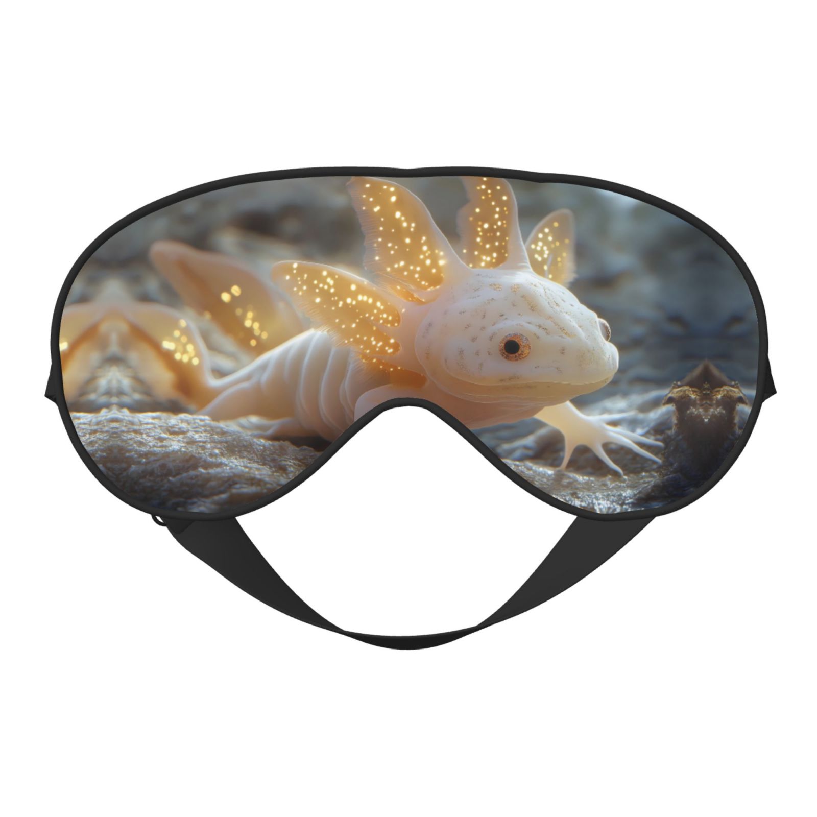Eye Sleep Mask for Women Men - Glowing Fantasy Axolotl Adjustable ...