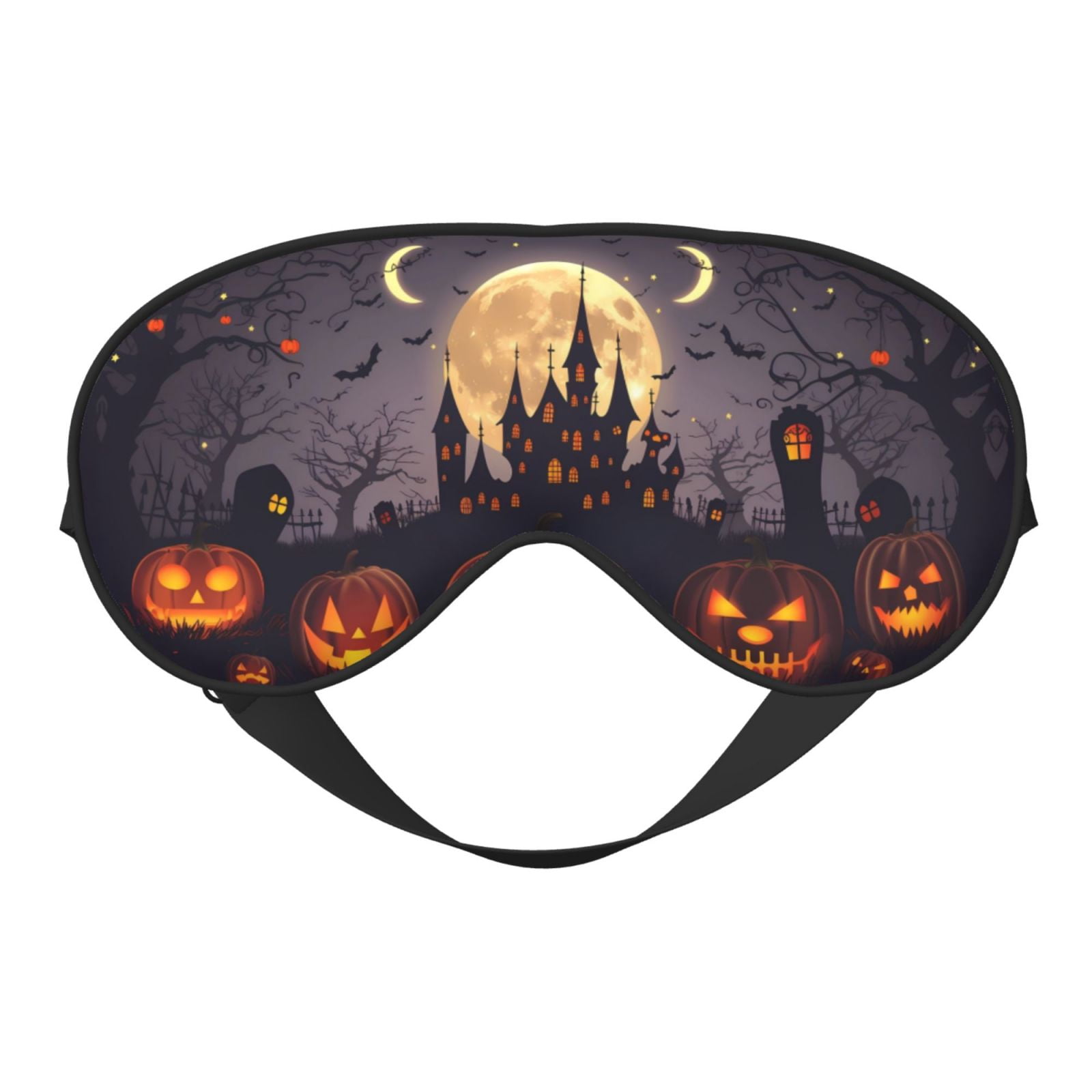 Eye Sleep Mask for Women Men - Halloween Haunted Pumpkin Castle ...