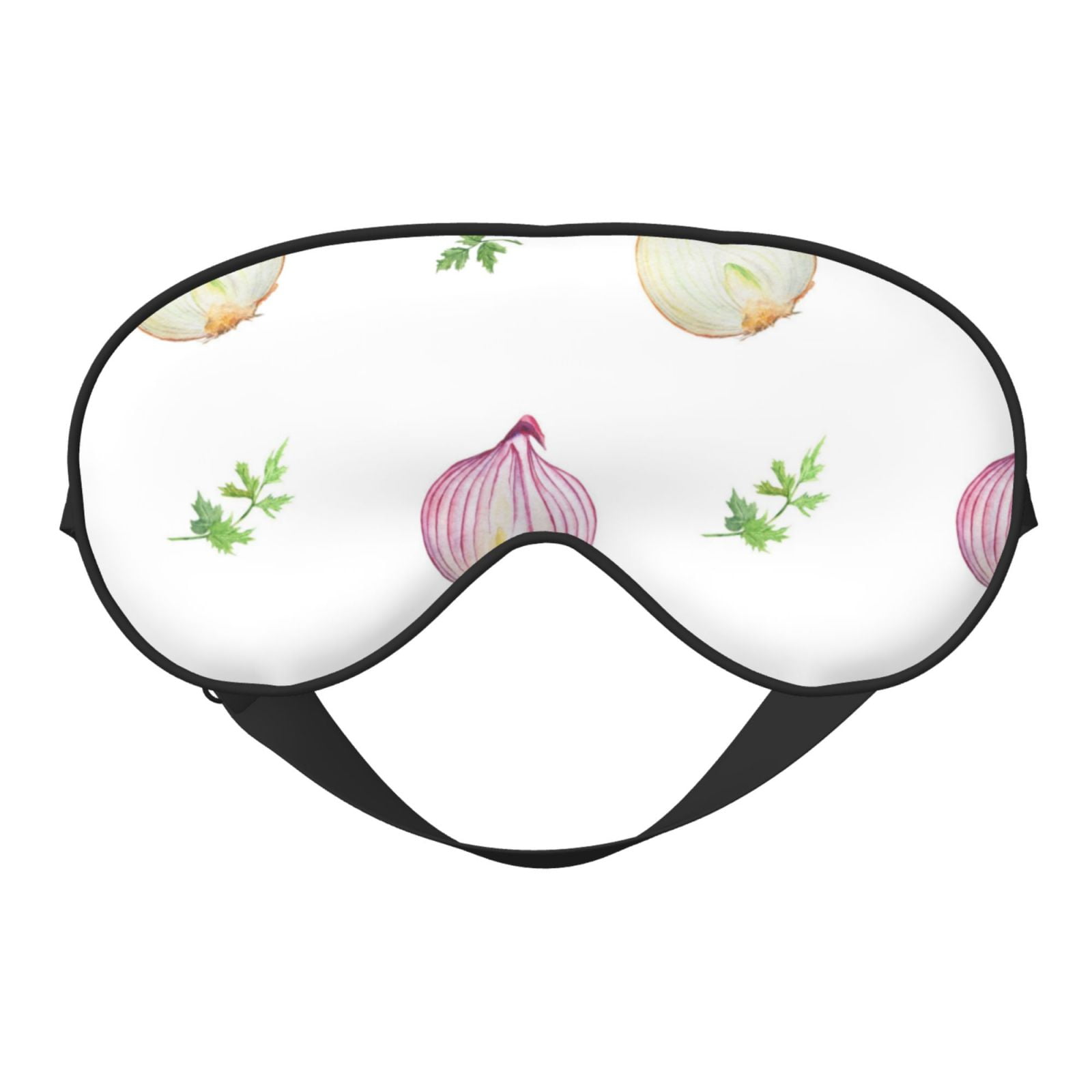 Eye Sleep Mask for Women Men - Minimalist Onion leaf Adjustable Buckle ...