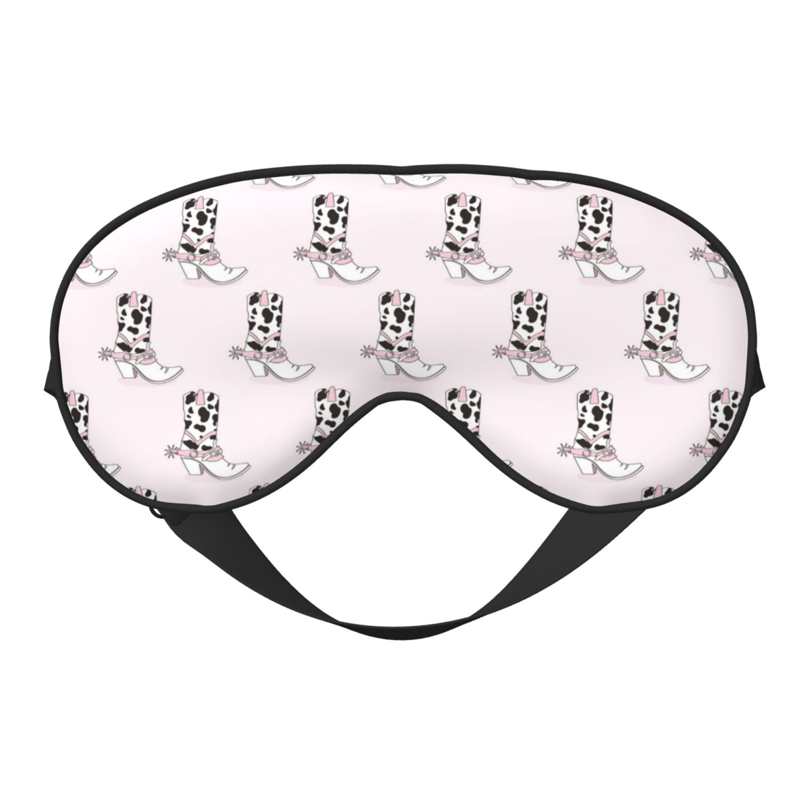 Eye Sleep Mask for Women Men - Modern Cartoon Cow Print Boots ...