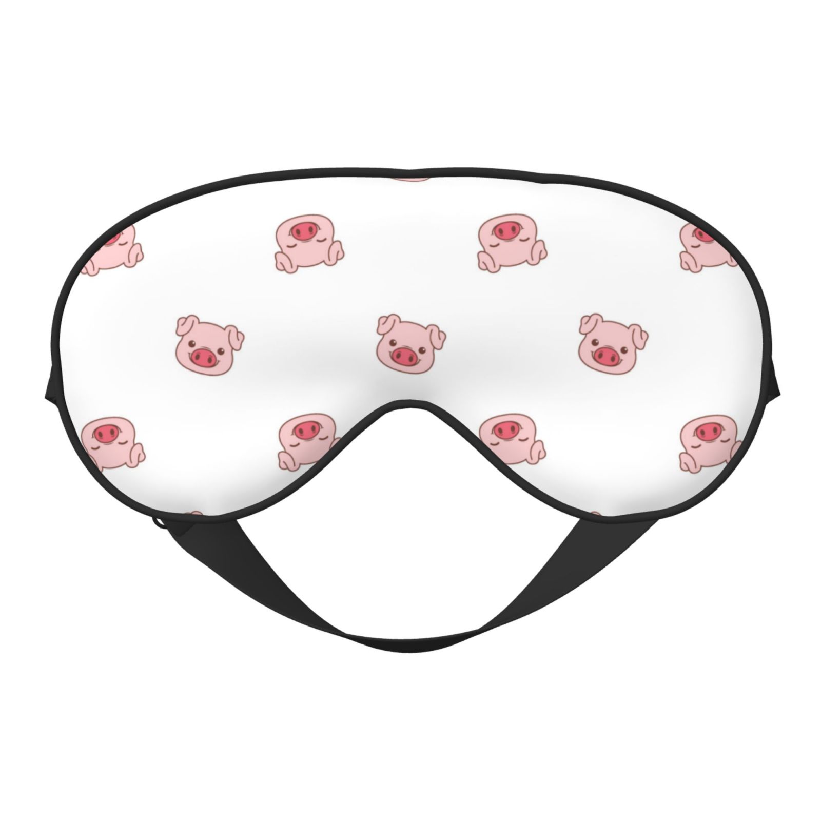 Eye Sleep Mask for Women Men - Pink Cute Pig Face Adjustable Buckle ...