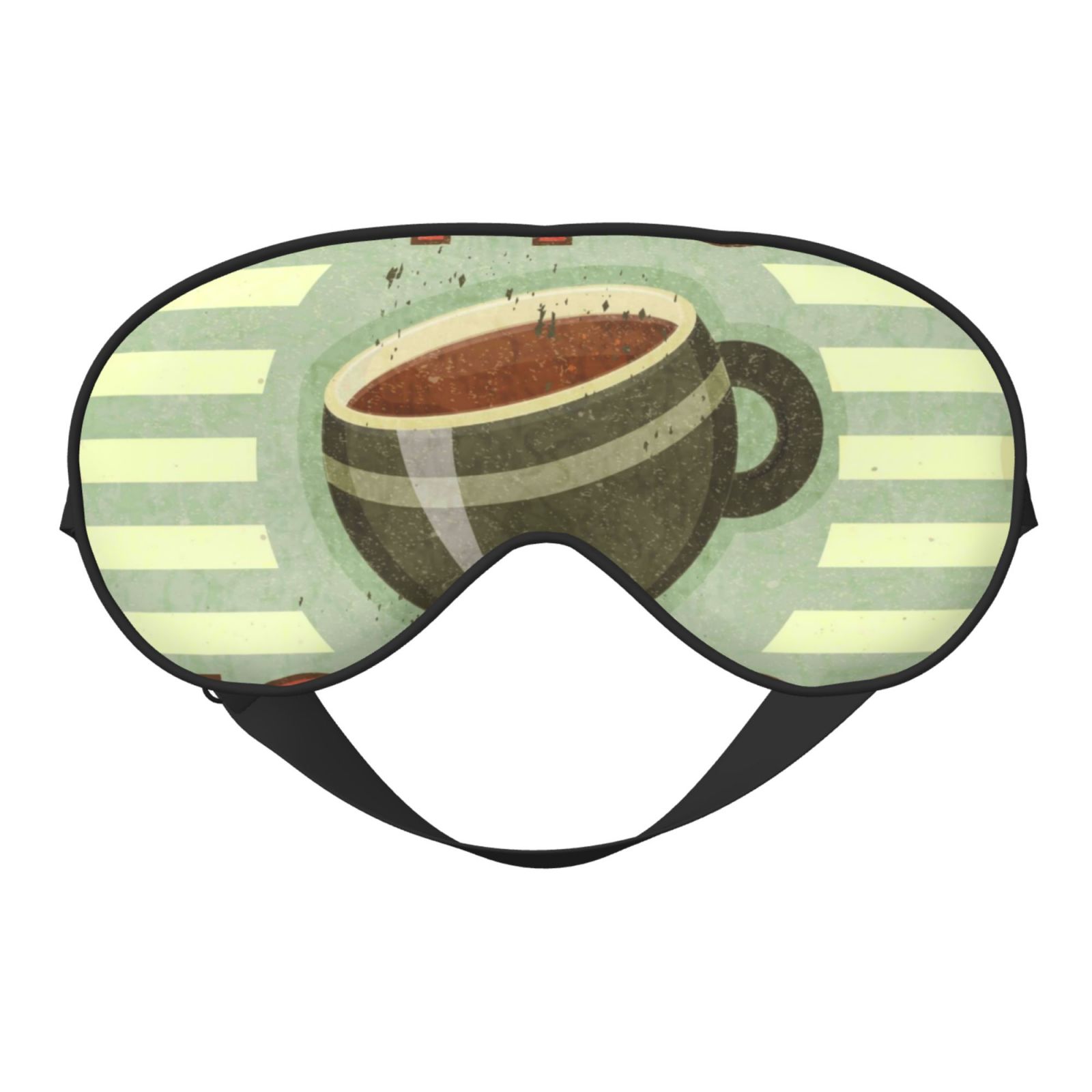Eye Sleep Mask for Women Men - Retro Cover For Coffee Adjustable Buckle ...