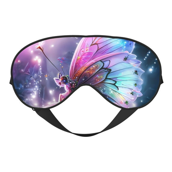 Eye Sleep Mask for Women Men - Shiny Butterfly Adjustable Buckle Travel ...