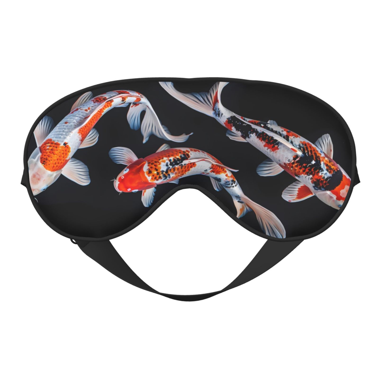 Eye Sleep Mask for Women Men - Tricolor Koi Fish Trio Adjustable Buckle ...