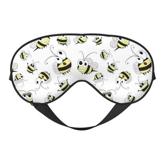 Eye Sleep Mask for Women Men - cartoon bees funny white cute Adjustable ...