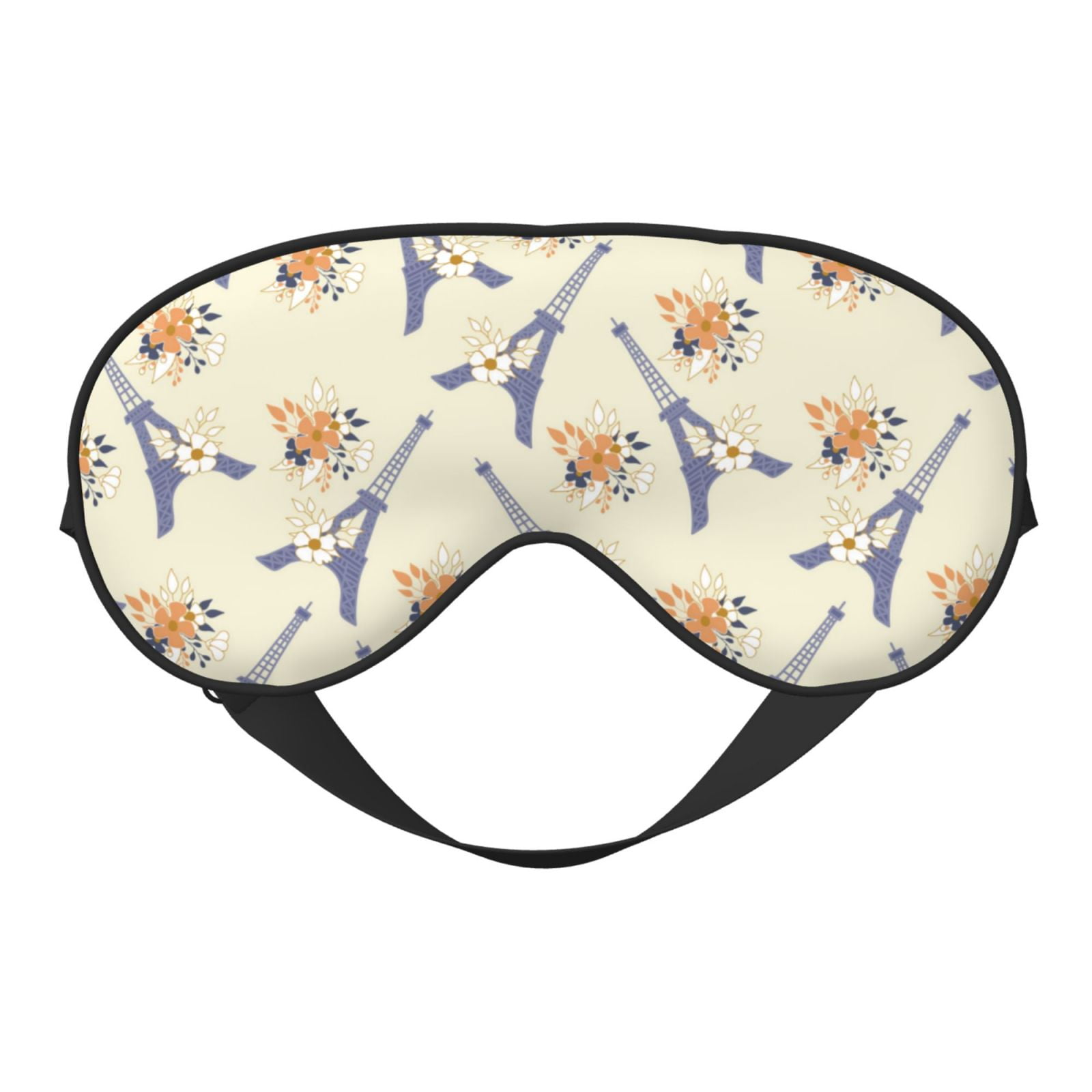 Eye Sleep Mask for Women Men - flower Eiffel Towers Adjustable Buckle ...