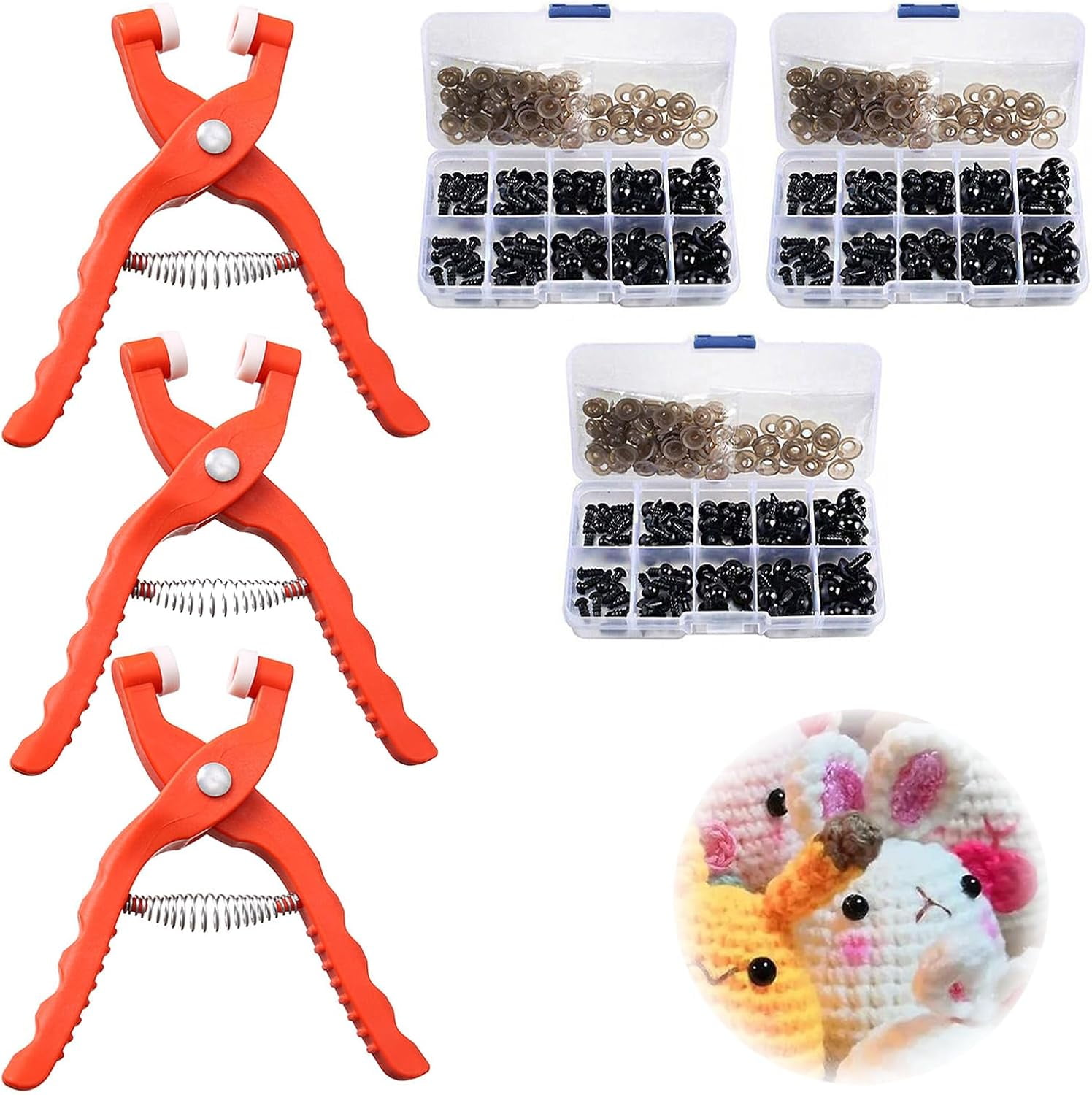 Eye Snapper Crochet Tool, Safety Eye Tool, Auxiliary Tool for Attaching ...