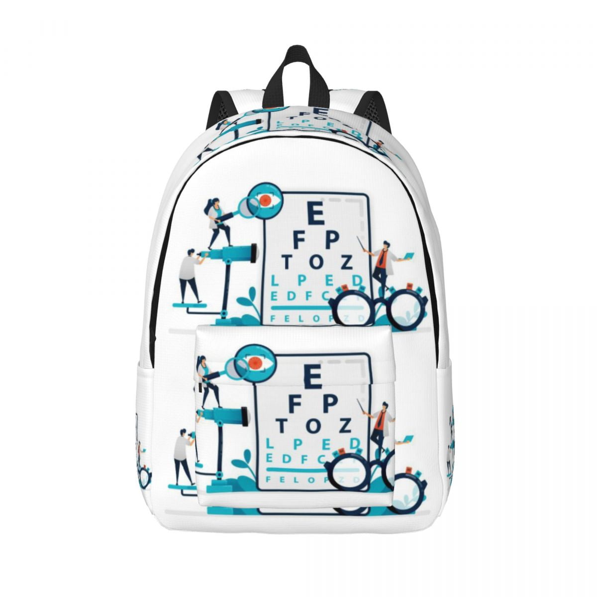 Eye Snellen Chart Canvas Backpacks for Optometrist Eye Exam College ...