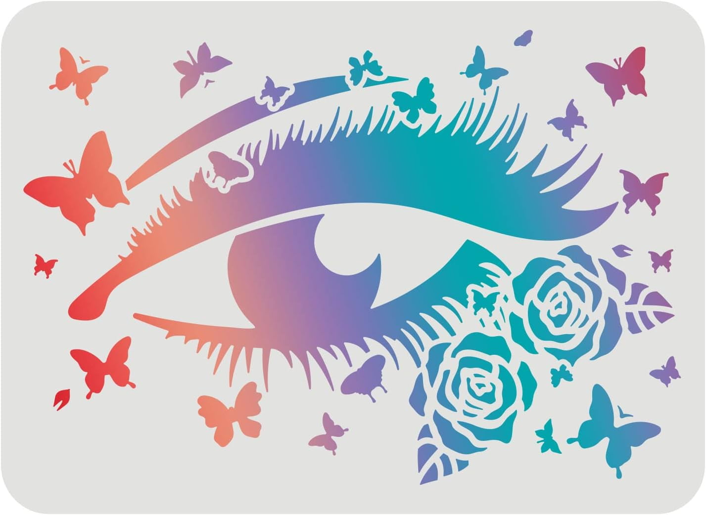 Eye Stencil for Painting - 11.7x8.3inch Reusable Beauty Eyes Drawing ...