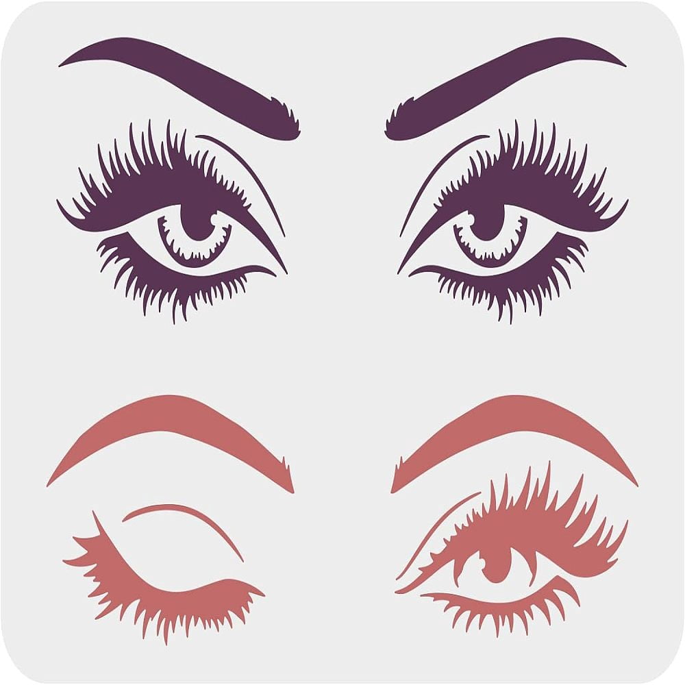 Eye Stencils for Painting 11.7x8.3 inch Large Beautiful Eyes Stencils ...