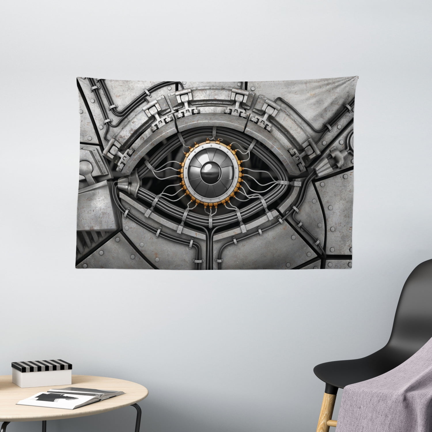 Eye Tapestry, Robot Eye with Wires Futuristic Technology Cyborg ...
