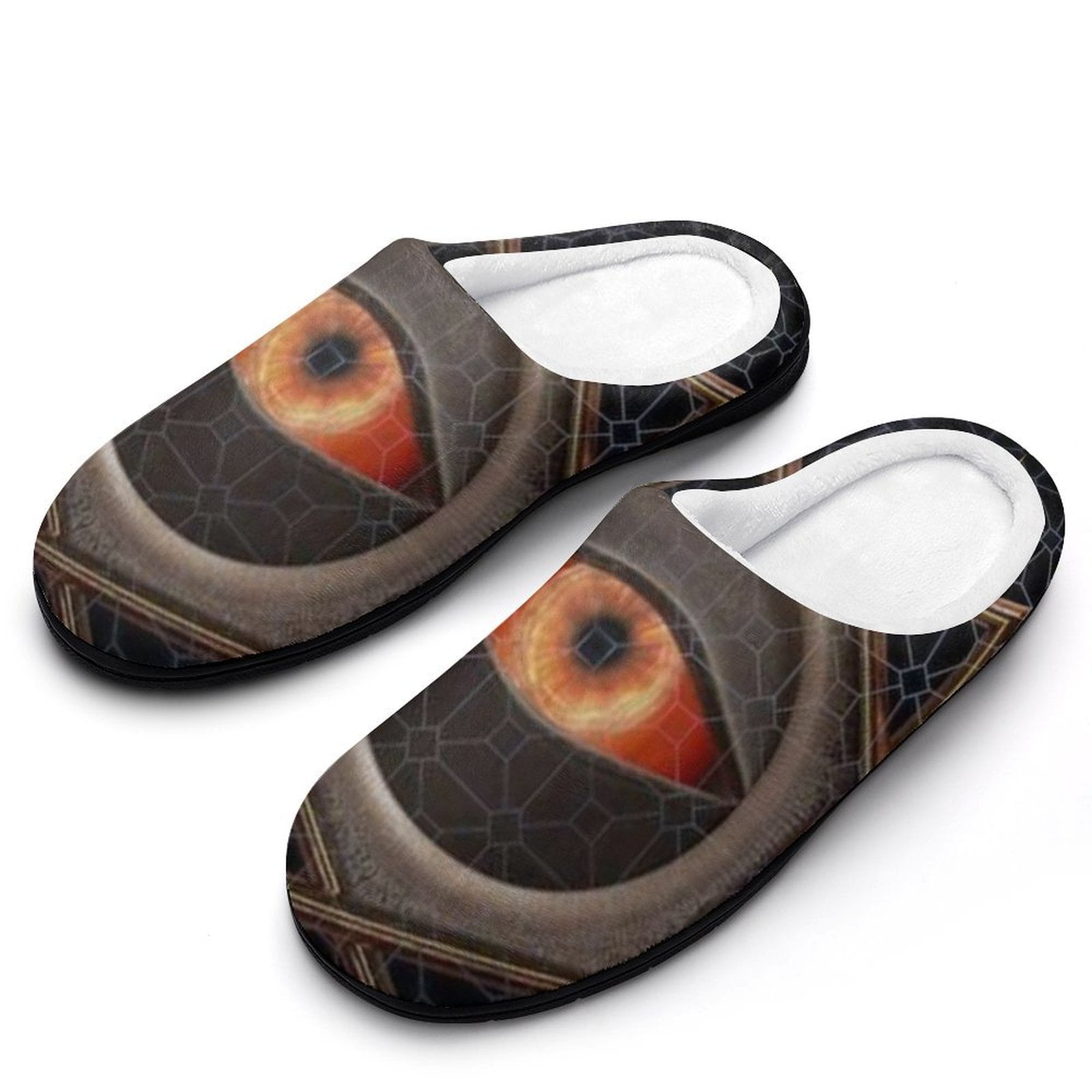 Eye Tool Band Rock Fuzzy Cotton Slippers For Mens Winter Cotton ...