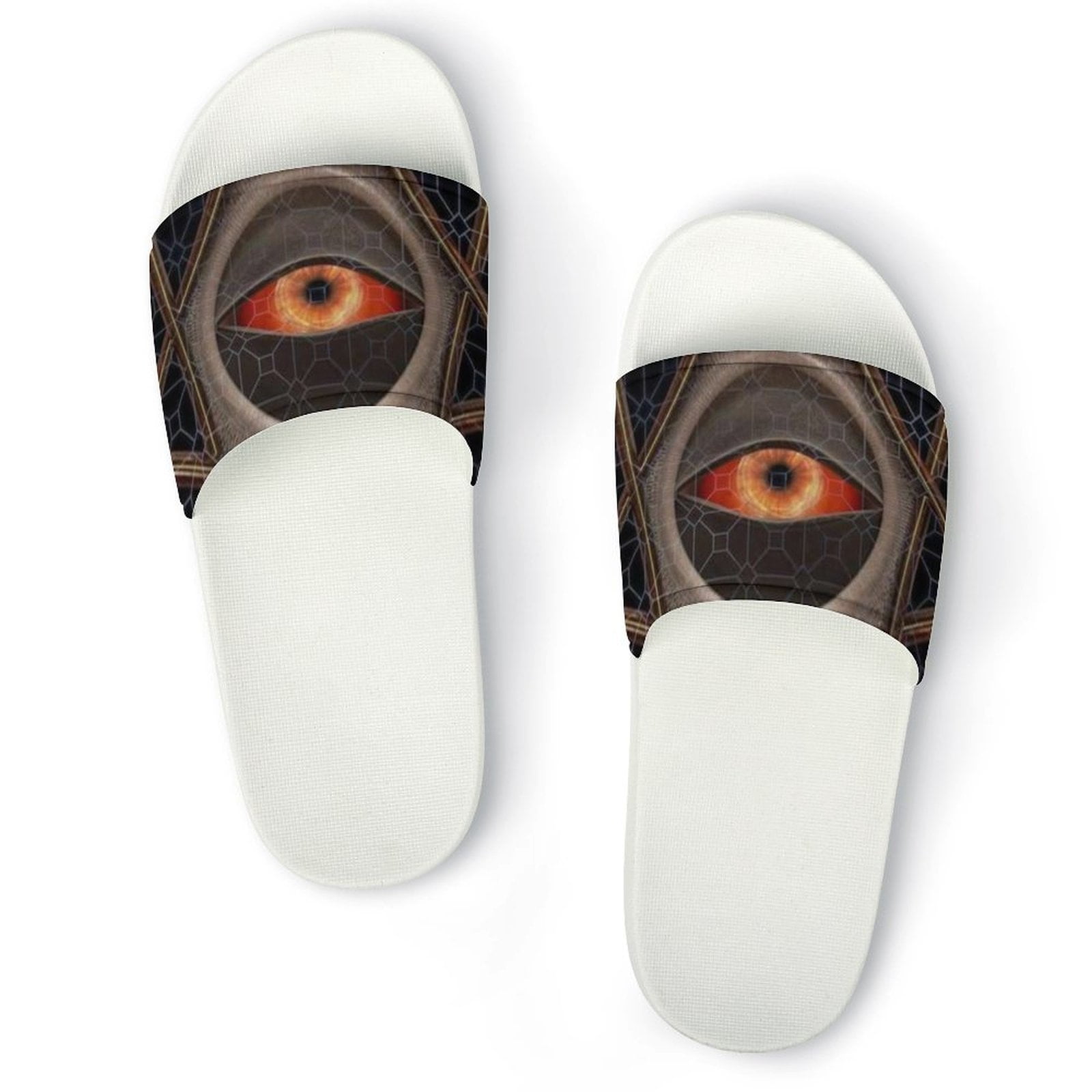 Eye Tool Band Rock Unisex Slippers Summer Beach Slippers Casual Non Slip Comfortable Slide ...