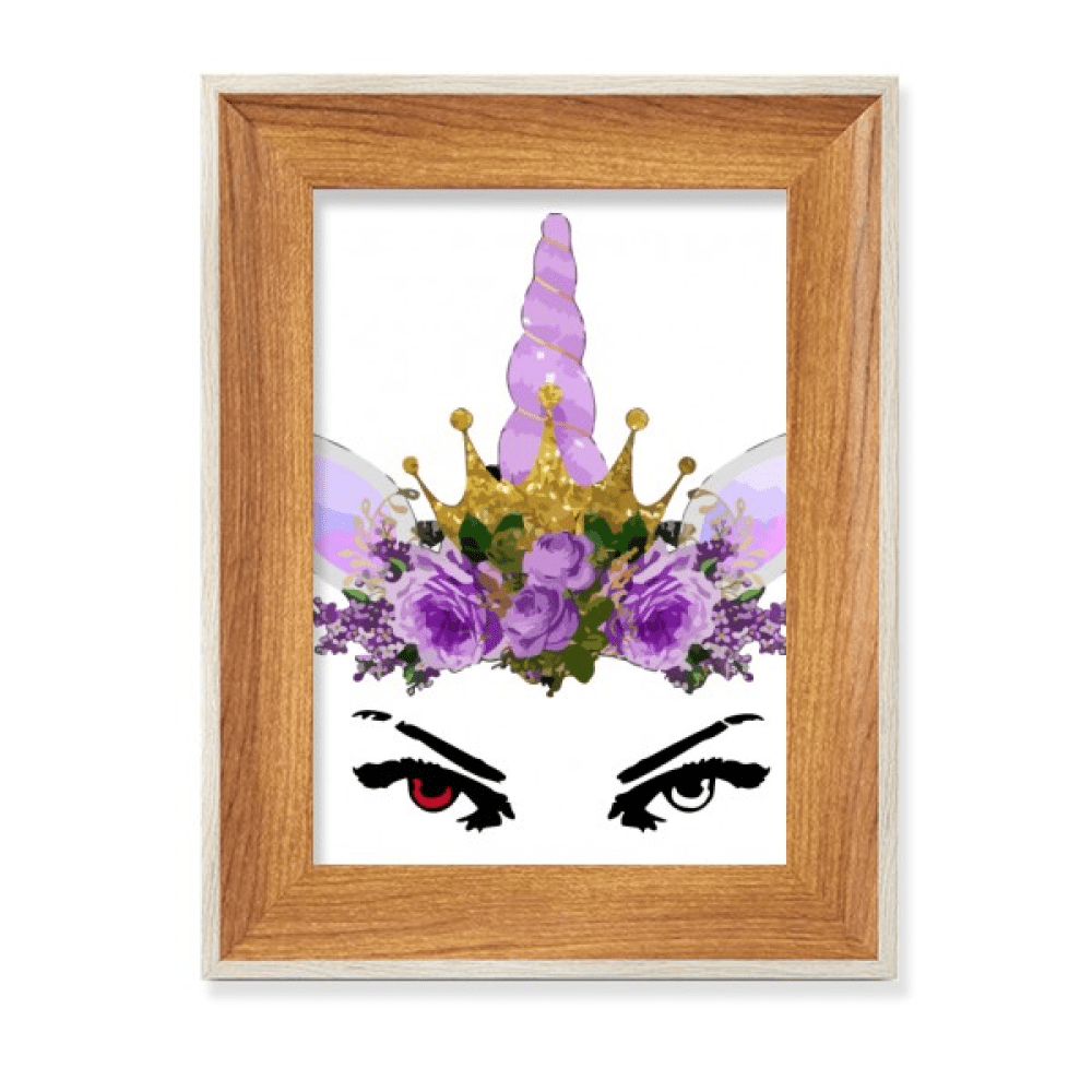 Eye Unicorn Crown Desktop Wooden Photo Frame Display Picture Art ...