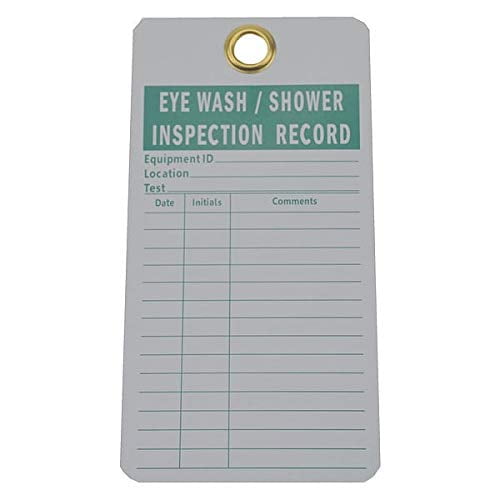 Eye Wash/Shower Inspection Tag, 25/Pk - Walmart.com
