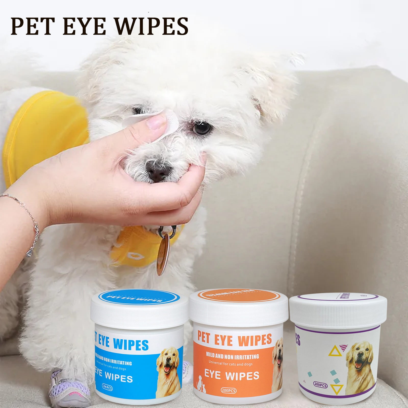 Eye Wipes for Dogs & Cats, Hypoallergenic Dog Eye Wipes Cleaner ...