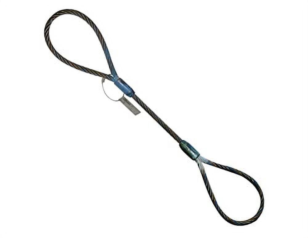 Eye and Eye Wire Rope Choker Sling, 1/4" x 2' Rigging Lifting ...