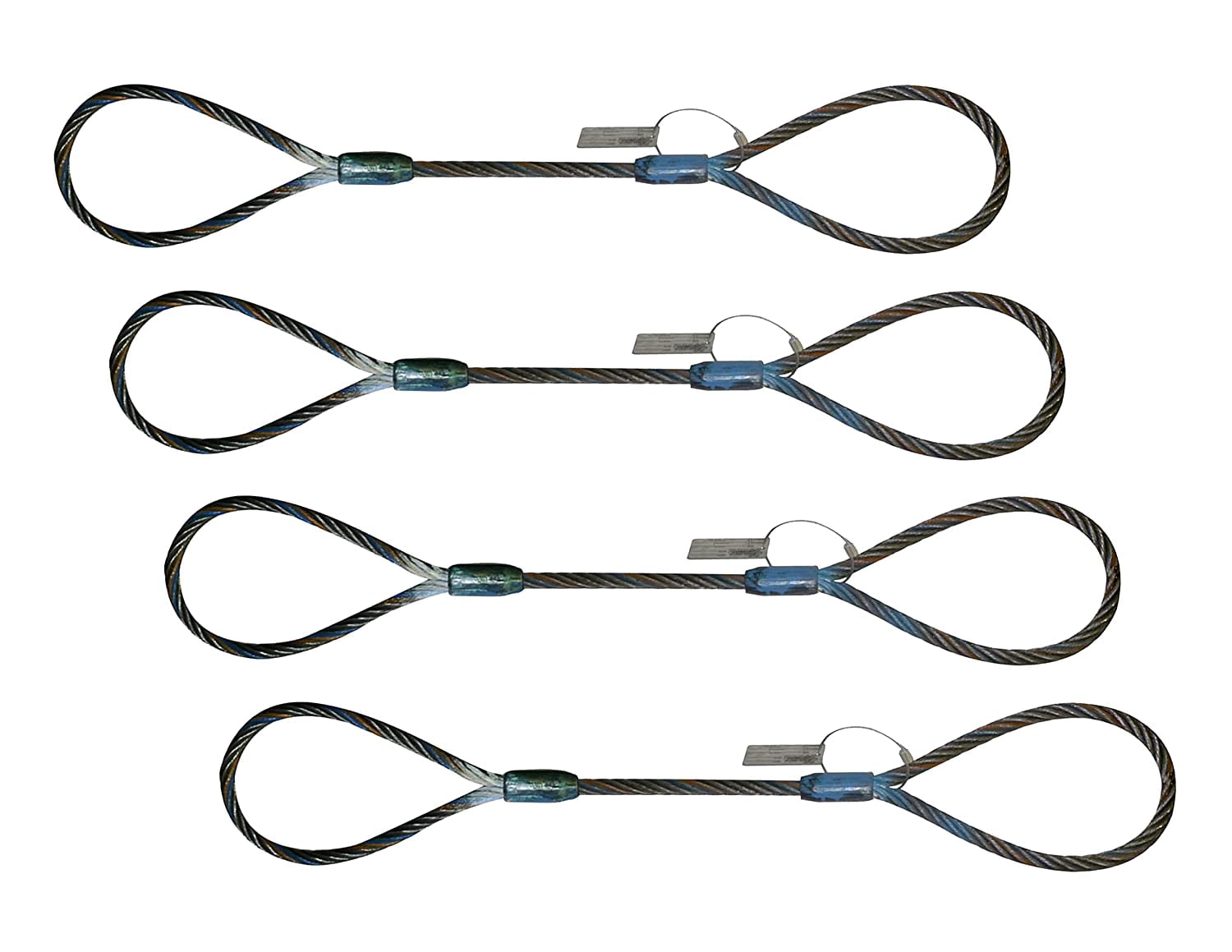 Eye and Eye Wire Rope Choker Sling, 3/8" x 10' Rigging Lifting ...