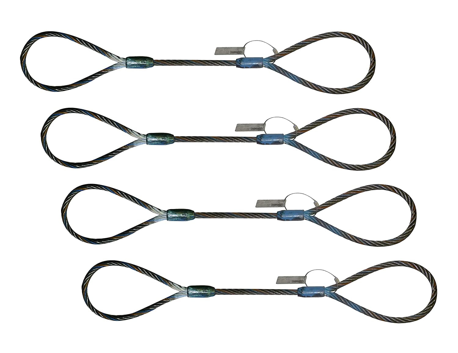 Eye and Eye Wire Rope Choker Sling, 3/8" x 4' Rigging Lifting ...