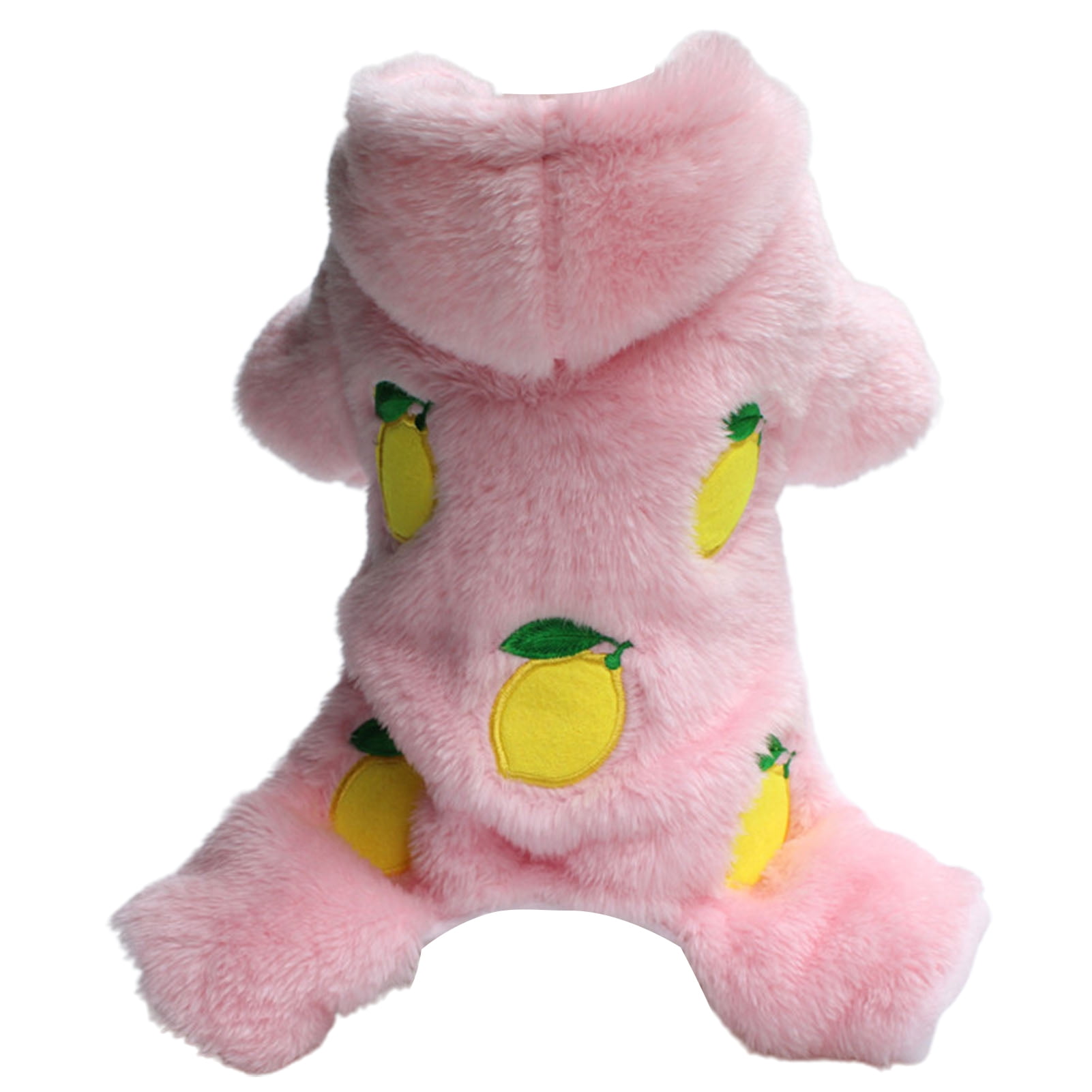 Eye-catching Dog Jacket Delicate Edging, Coral Fleece, Lemon Pattern ...