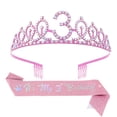 Eye-catching Rhinestones Birthday Crowns With Number Sash Girls ...