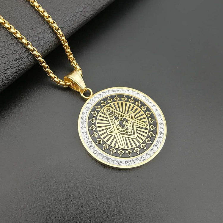 Eye of Horus 14K Yellow Gold Necklace Evil Eye Pendant Ancient Egypt ...