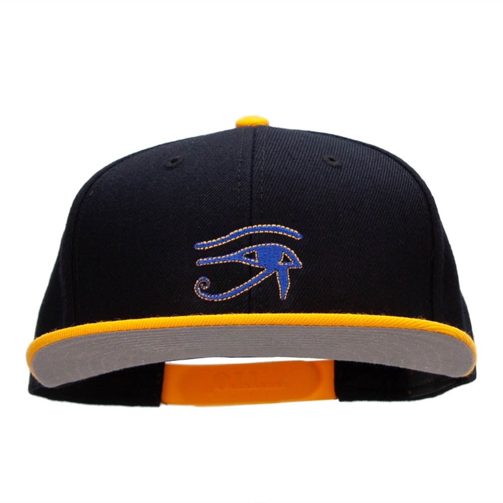 Eye of Horus Embroidered Wool Blend Pro Style Snapback - Gold Black ...