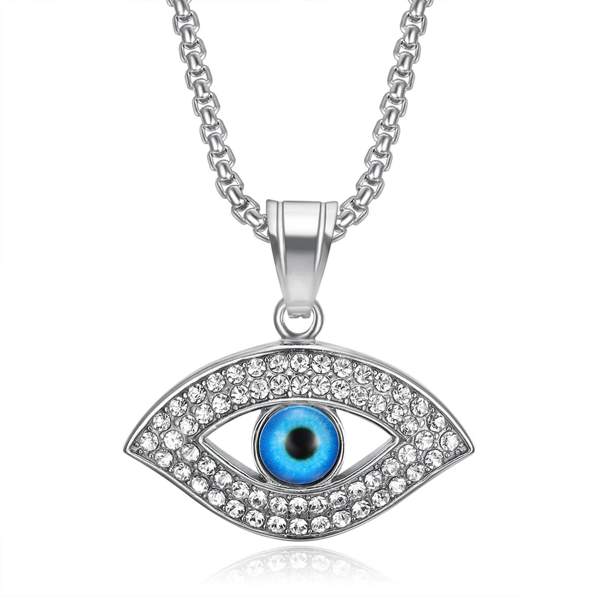 Eye of Horus, Eye of God 14K Yellow Gold Necklace,Evil Eye Pendant, Men ...