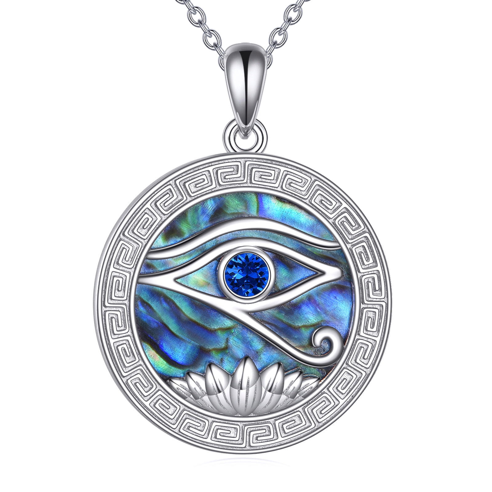 Eye of Horus Necklace S925 Sterling Silver Blue Eye Pendant Ancient ...