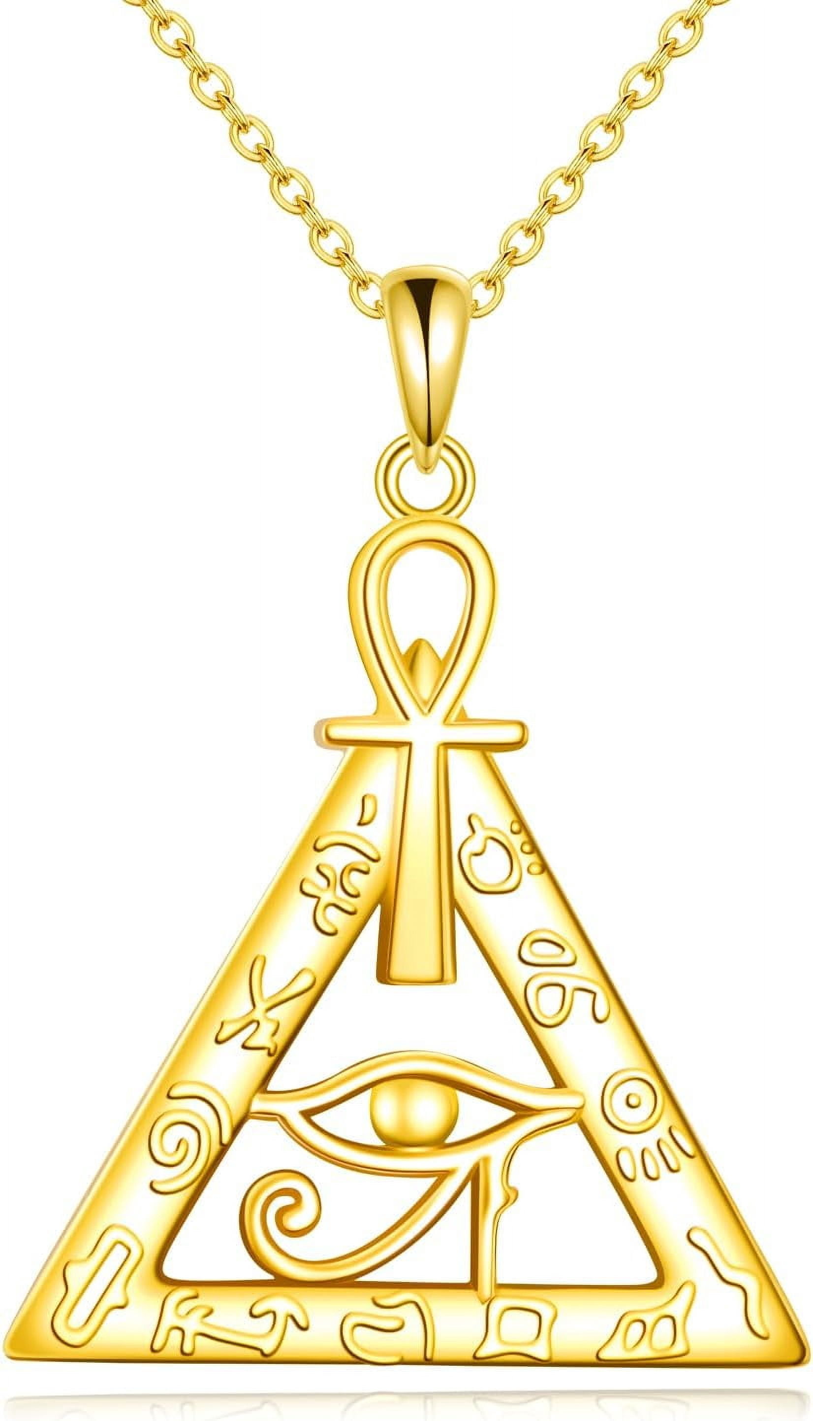 Eye of Horus Necklace Sterling Silver Egyptian Pendant Necklace Egypt ...