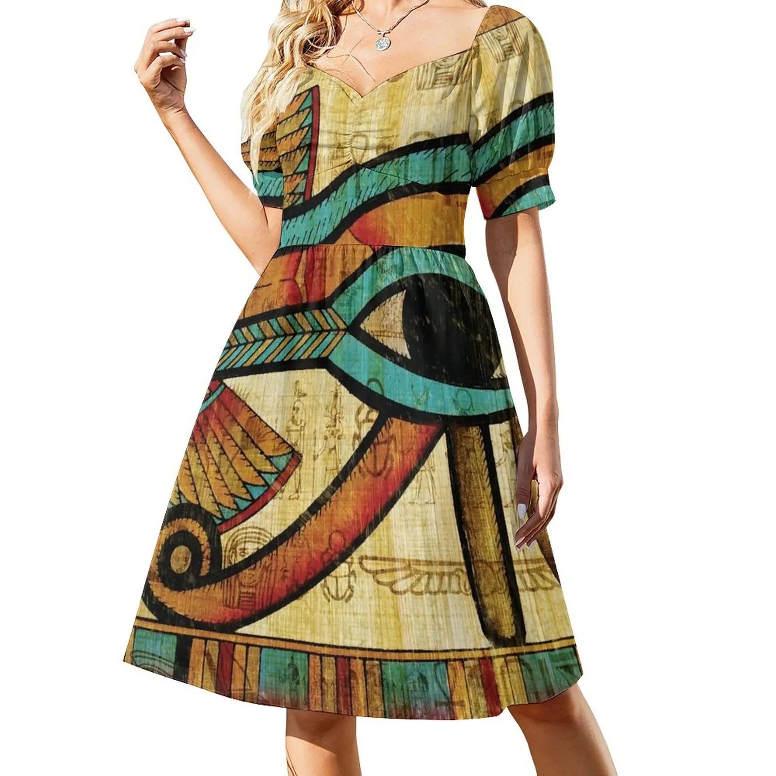 Eye of Horus Papyrus Sleeveless Dress women clothes elegant evening ...