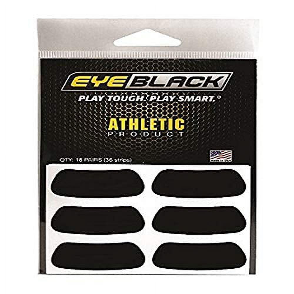 EyeBlack Black Athletic Eye Black Anti Glare Stickers, 18-Pairs ...