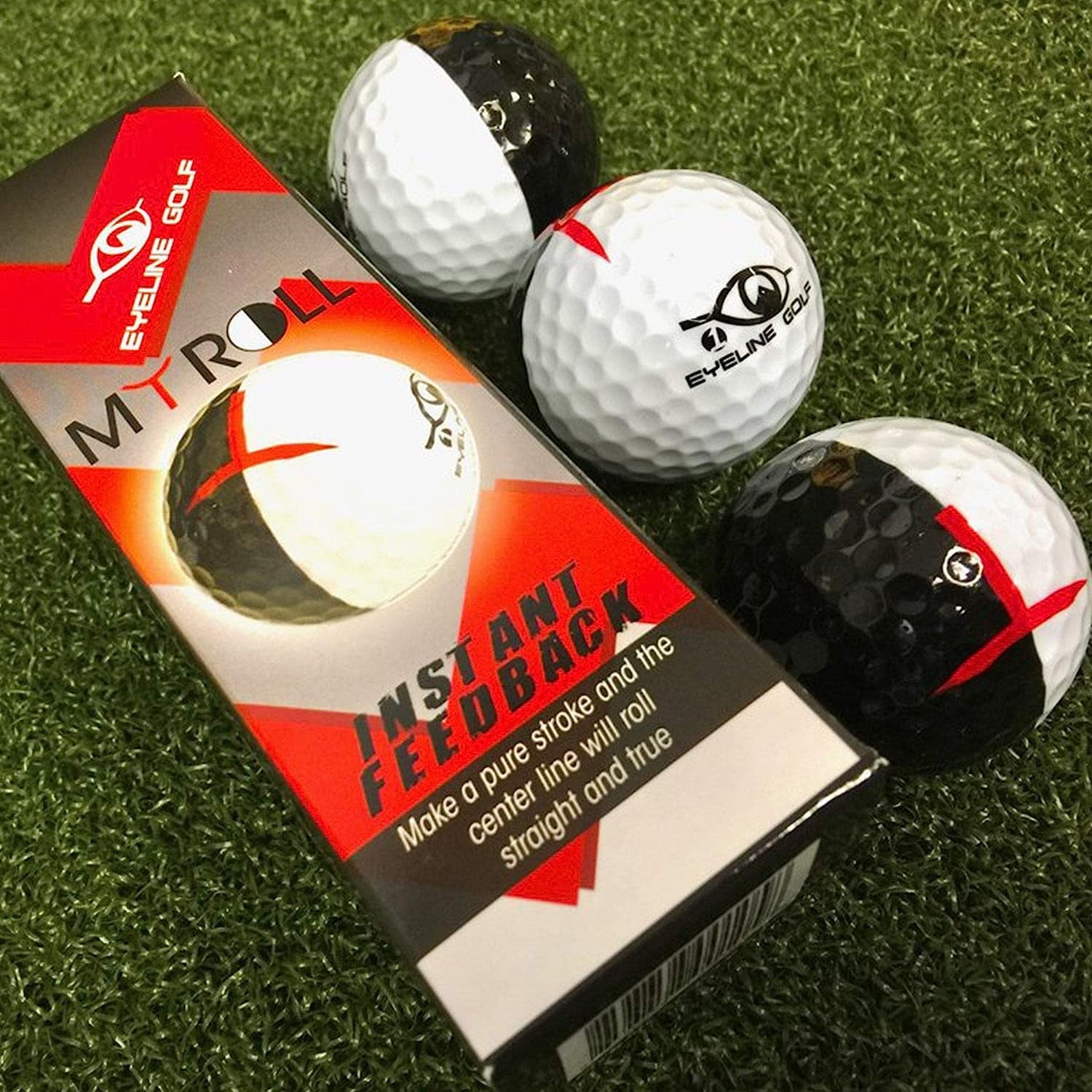 EyeLine Golf Myroll 2-Color Golf Ball - Training Aid for Stroke ...