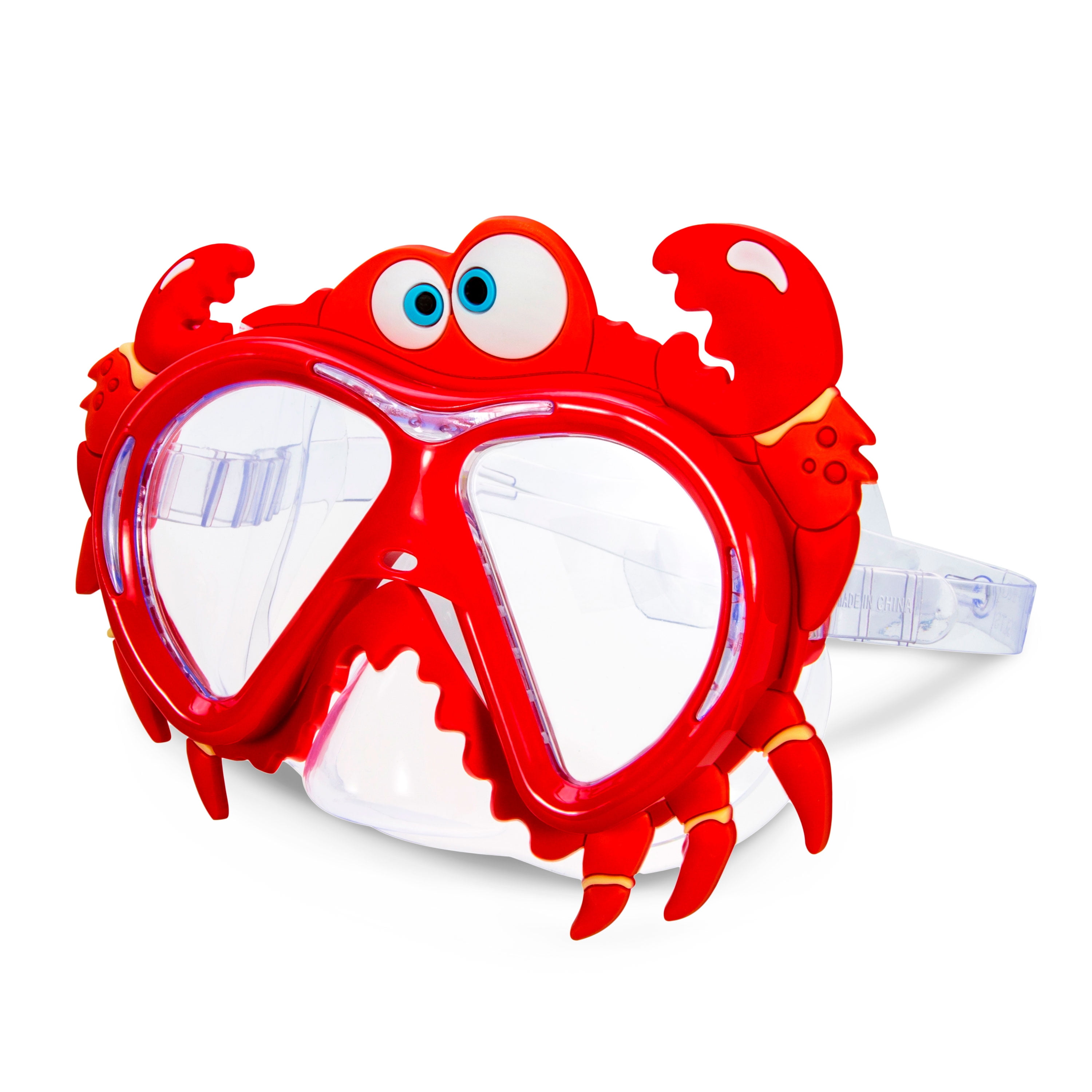 EyePop Red Crabby Swim Mask, Unisex, Dual Lenses, Adjustable Strap ...