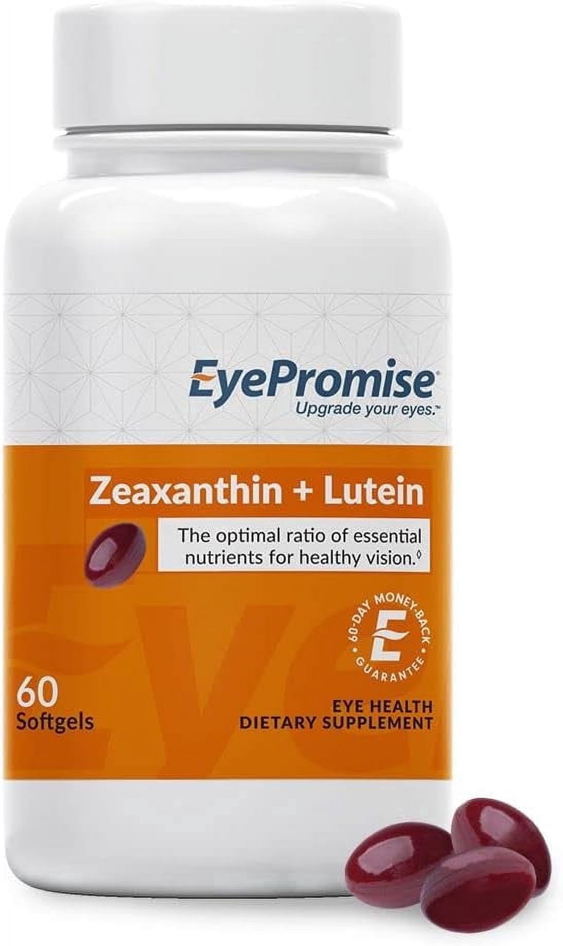 EyePromise Zeaxanthin + Lutein 60 Softgels for Macular Health - Walmart.com