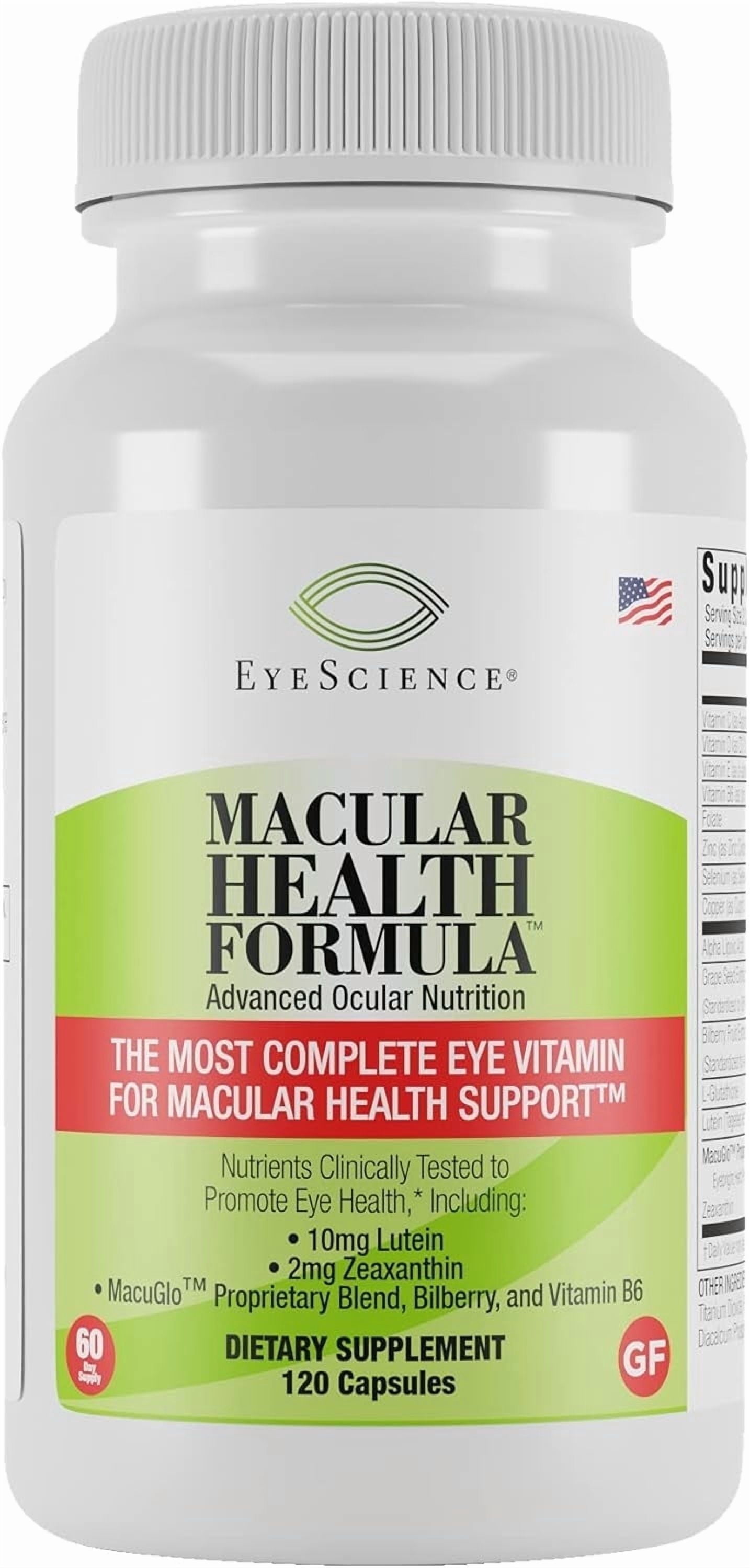 Free Shipping! EyeScience Macular Health Formula Eye Vitamins with ...