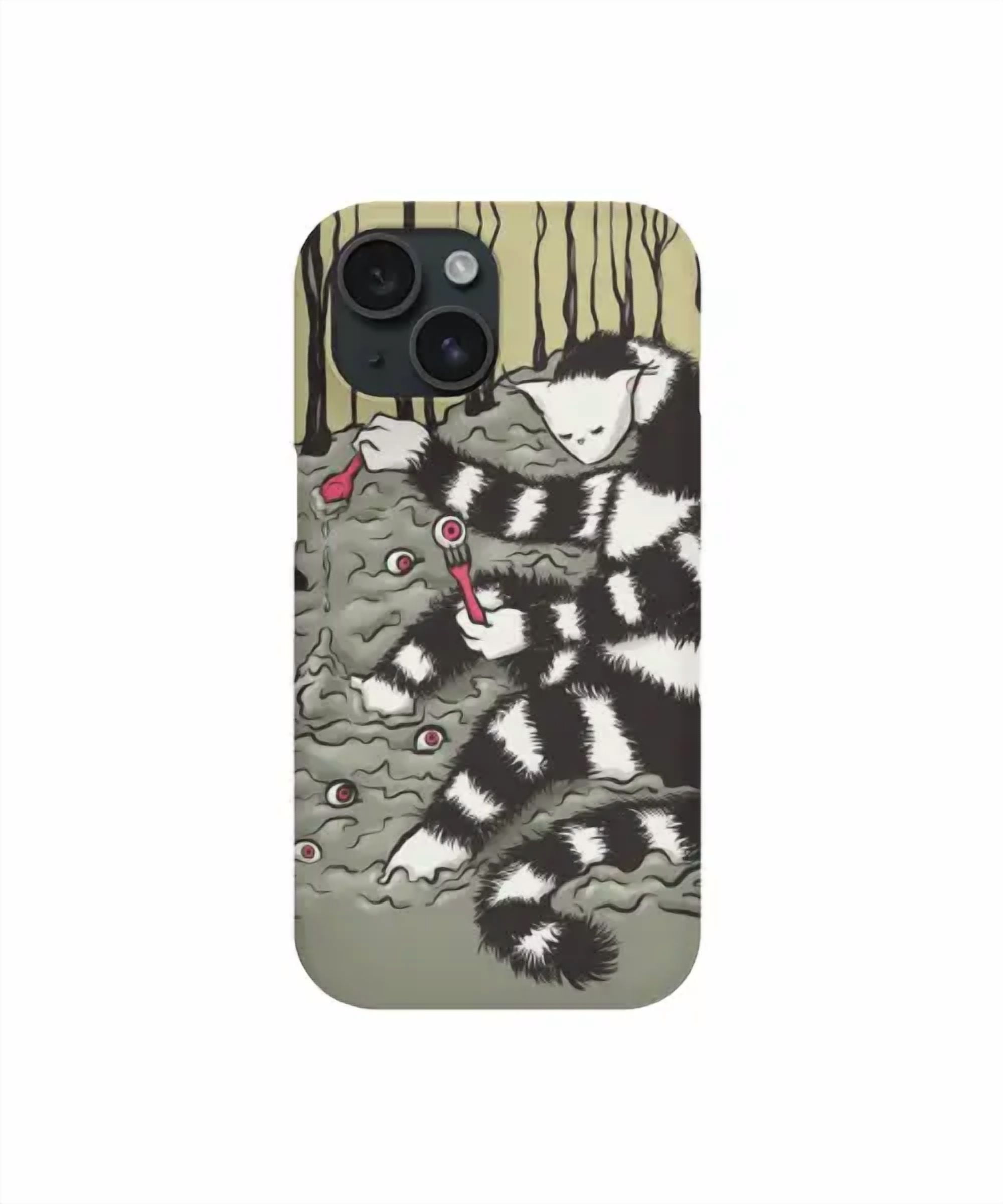 Eyeball Appetit: A Cats Surreal Snack Phone Case for iPhone 11, 12, 13 ...