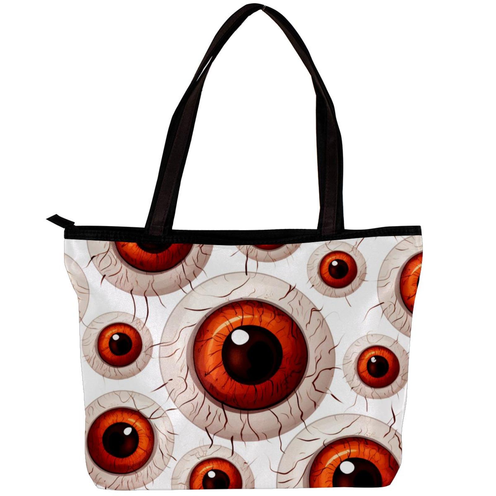 Eyeball Canvas Leather Mix Handbag with Twill, Sponge, and Jeanette ...
