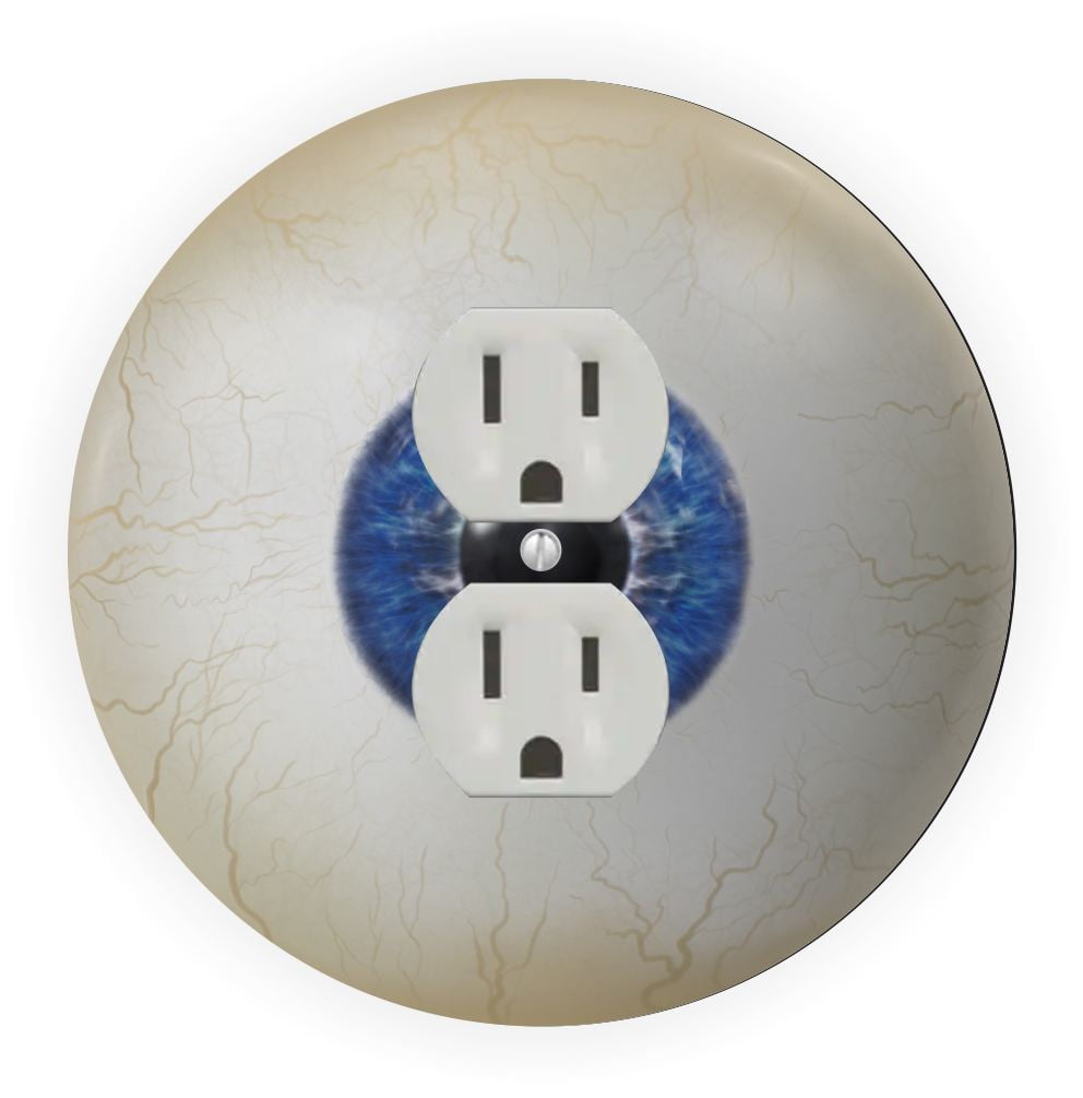 Eyeball Design - Round Light Switch Plate Cover - Outlet Cover ...