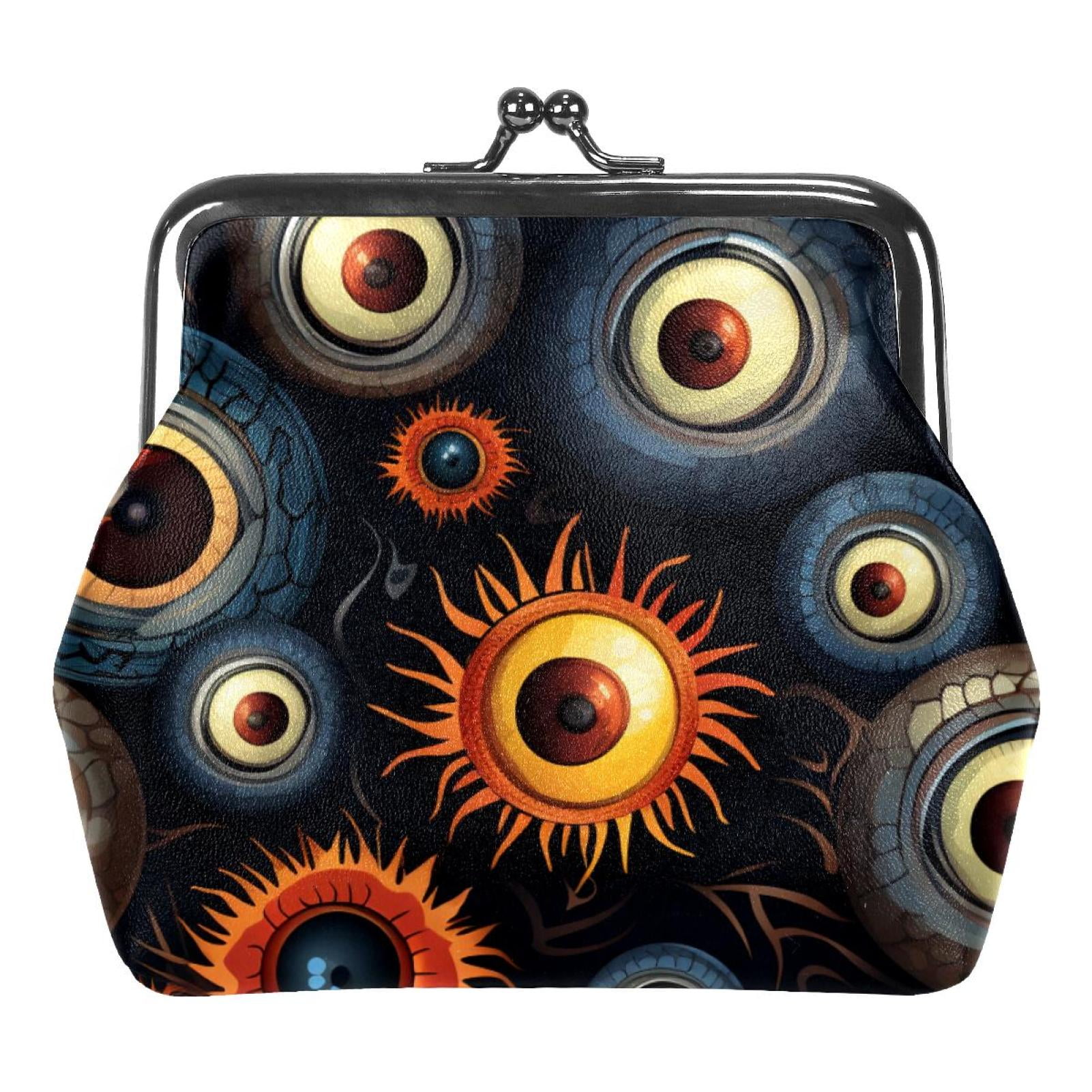 Eyeball Elegant Microfiber Coin Purse with Zinc Alloy Jaws - 4.3x4.7 in ...