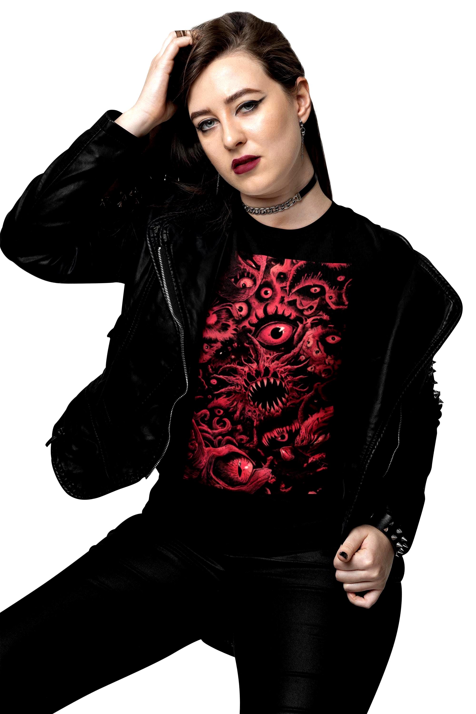Eyeball Horror T-Shirt | Weirdcore Goth Gore Shirt | Surreal Creepy ...